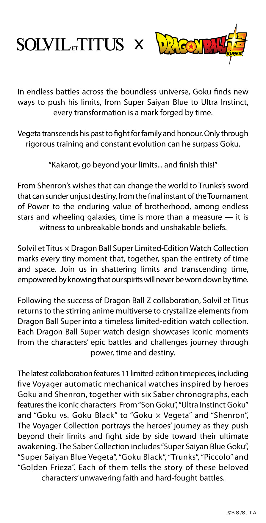 Solvil et Titus x Dragon Ball Super Watches | Limited Edition